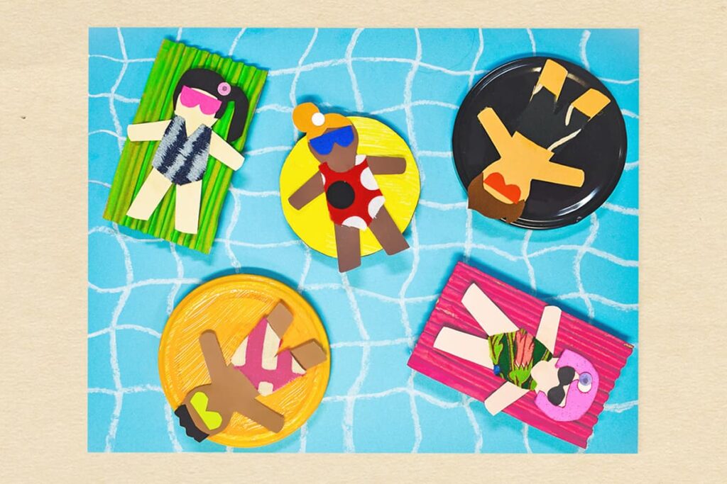 Make Paper Pool Art With Scrap Supplies